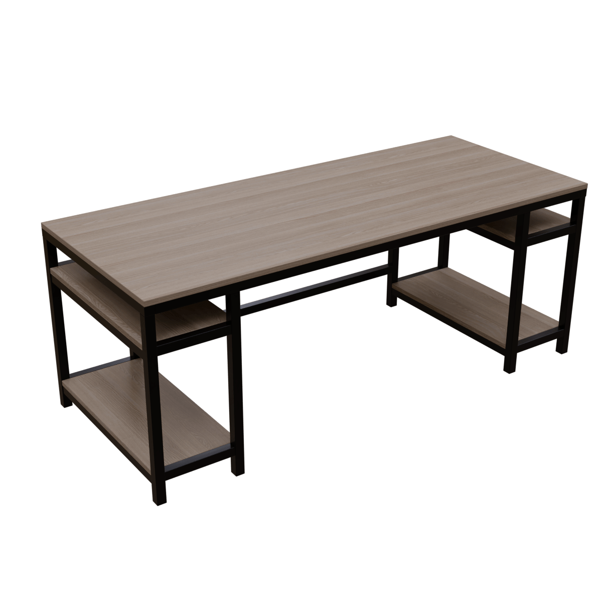 Edward Computer Table With Open Storage By Riyan Luxiwood.