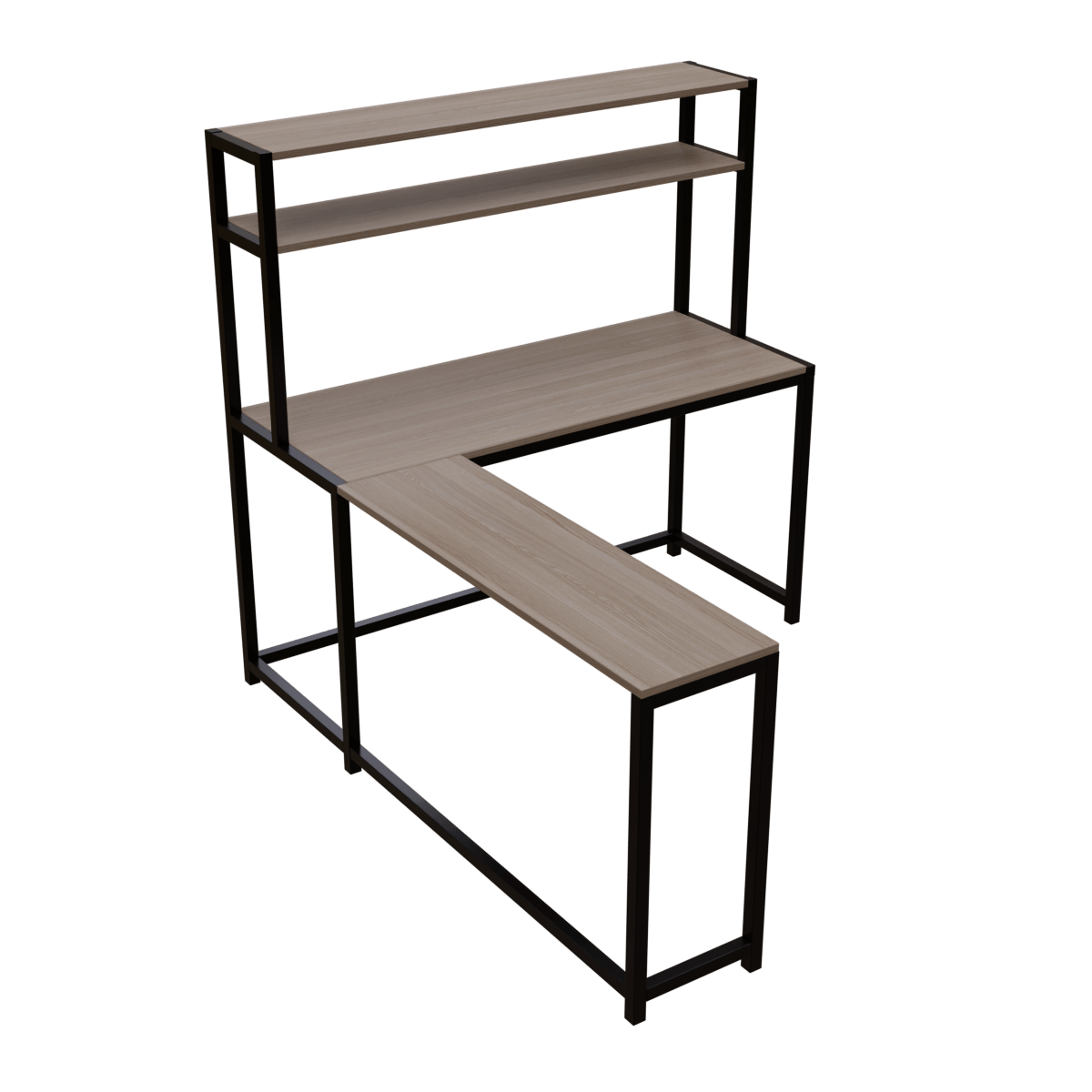 Hutch Corner L Shaped Study Table With Open Storage Design By Riyan Lu