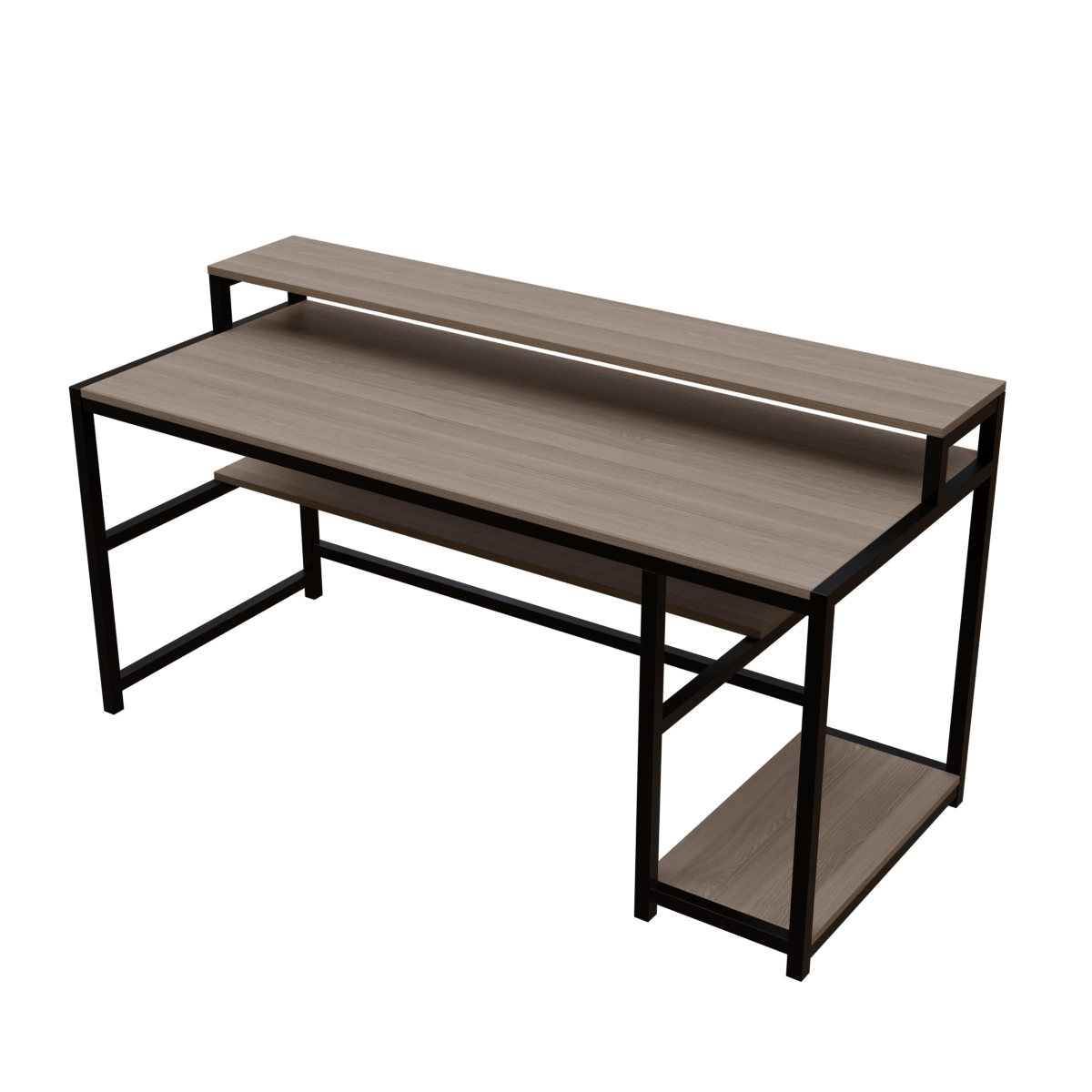 Trio Computer Table With Open Storage By Riyan Luxiwood.