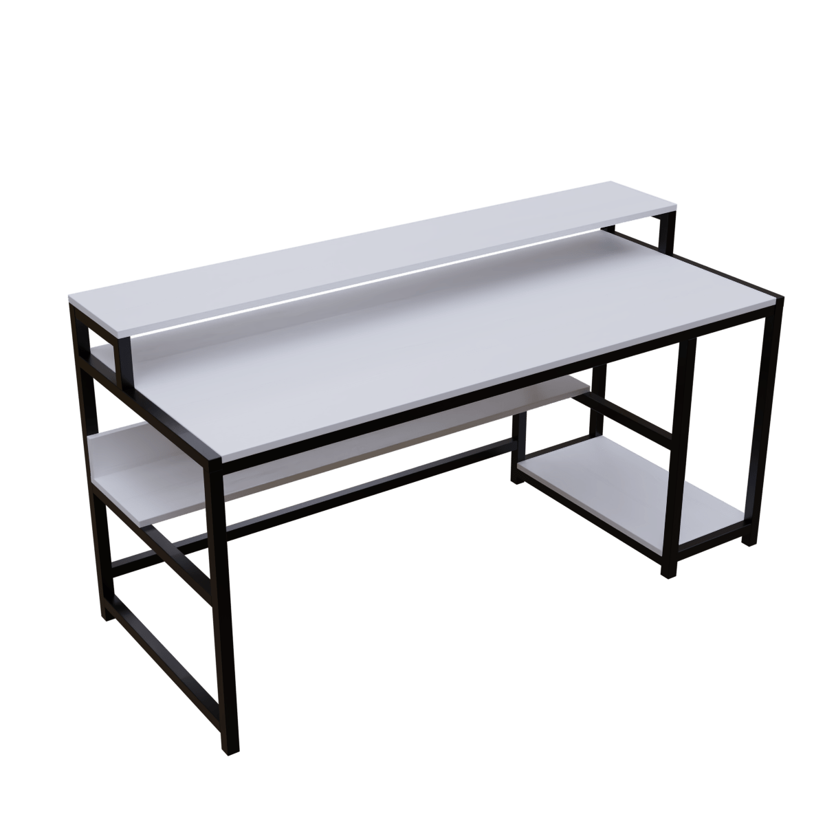 Trio Computer Table With Open Storage By Riyan Luxiwood.